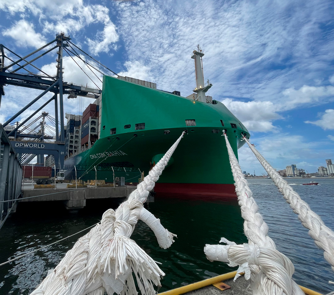 DP World recebe o primeiro navio porta-contêineres movido a GNL no ...